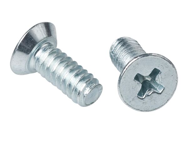 Flat Phillips Head Undercut Machine Screw Zinc