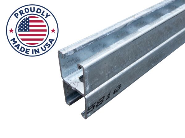 1-5/8 x 10ft Double Back (3-1/4 Overall) Strut Channel Pre-Galvanized ...